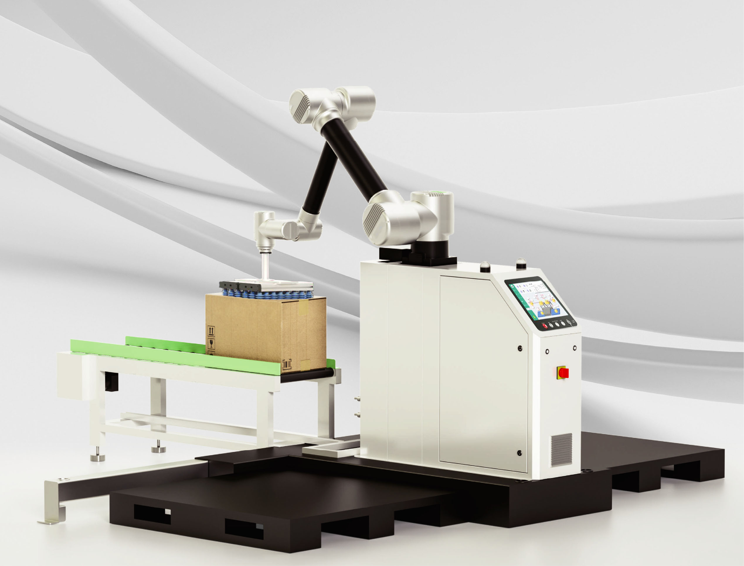 Robot loading and unloading station